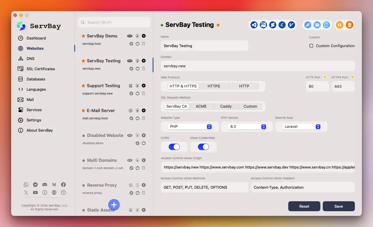 先进并强大的web服务器 Servbay 最好用的本地 Php Python Nodejs Mysql Postgresql Ollama Web 开发环境