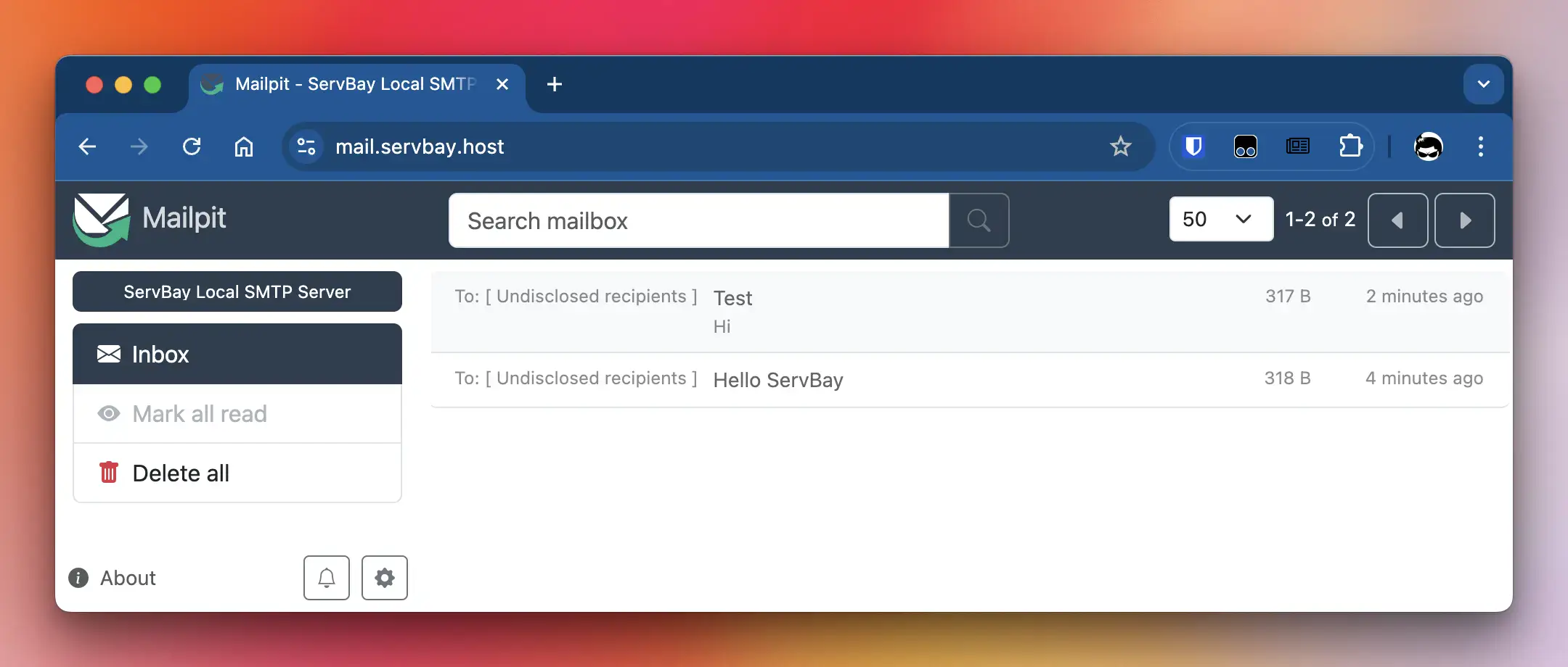 Out Of The Box Email Services Servbay The Best Local Php Python Nodejs Mysql Postgresql